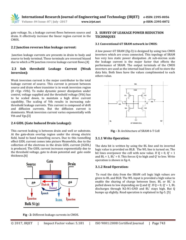 Different Leakage Power Reduction Techniques In Sram Circuits A State Of The Art Review Pdf