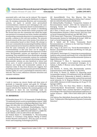 A Community Detection and Recommendation System | PDF