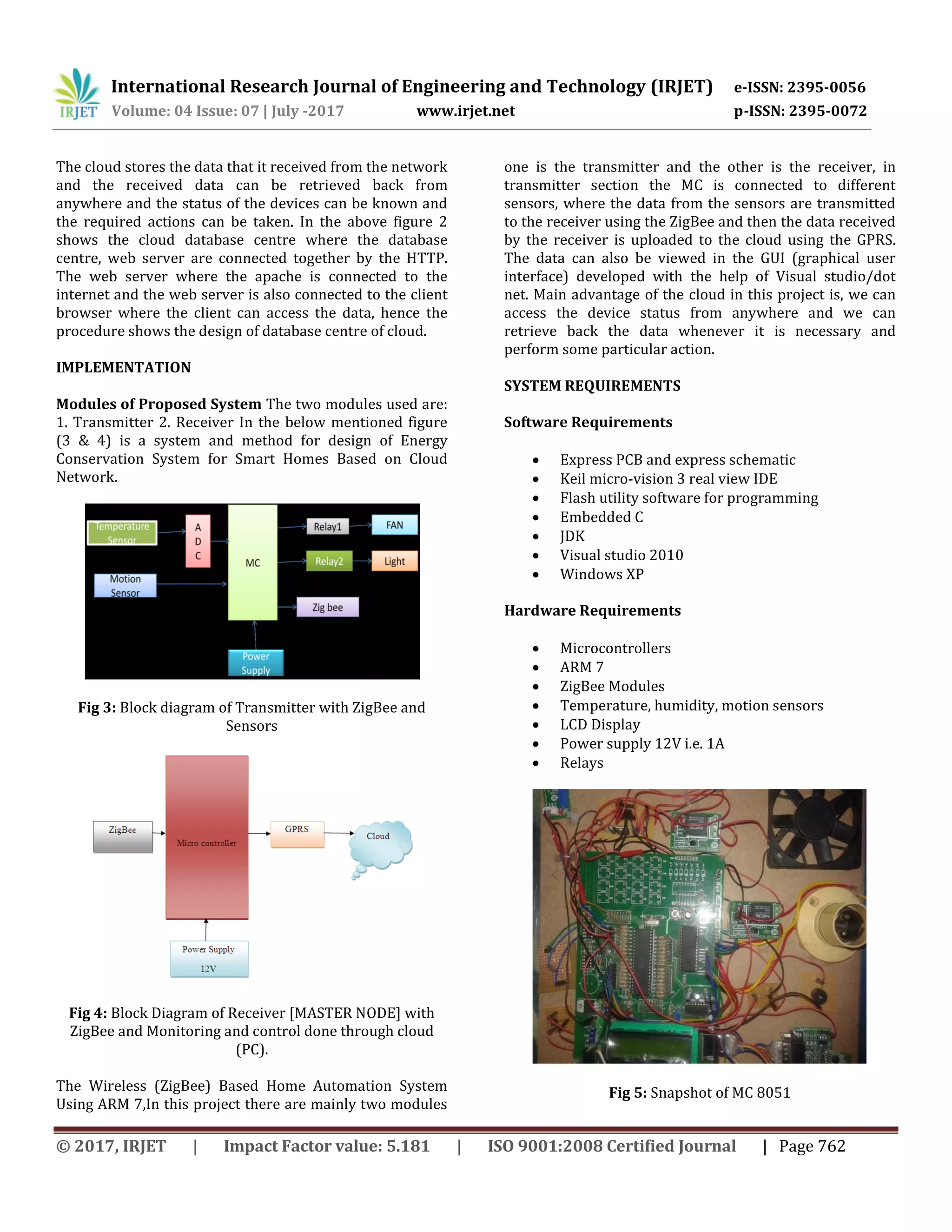 Control on Remote Sensing Network using Cloud Computing Services | PDF | Internet of Things ...