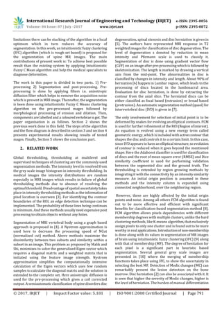 Intuitionistic Fuzzy Clustering Based Segmentation of Spine MR Images | PDF