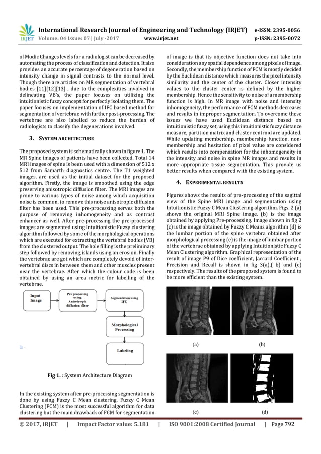 Intuitionistic Fuzzy Clustering Based Segmentation Of Spine Mr Images Pdf