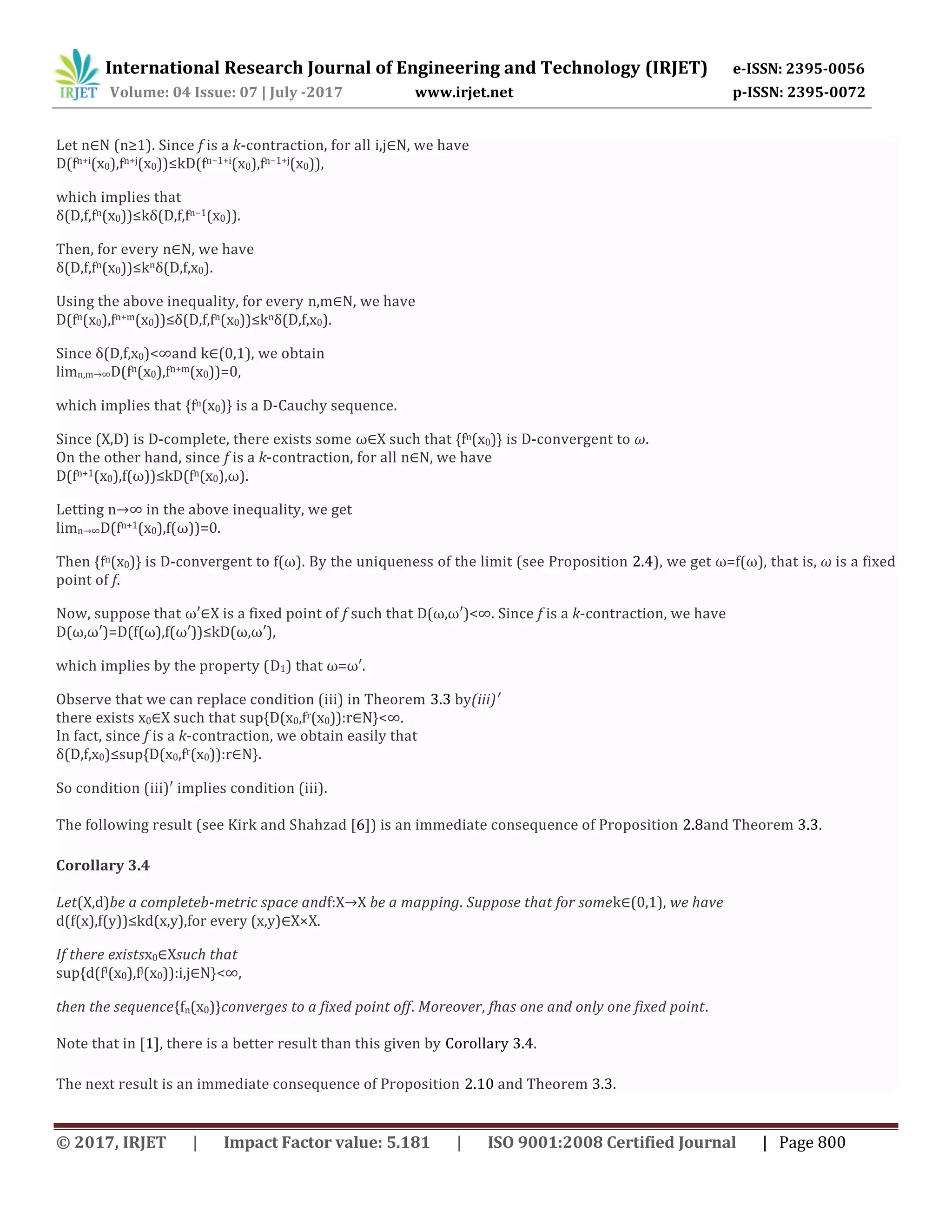 A Generalized Metric Space And Related Fixed Point Theorems Pdf