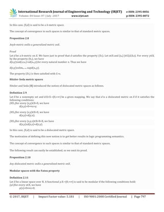 A Generalized Metric Space and Related Fixed Point Theorems | PDF
