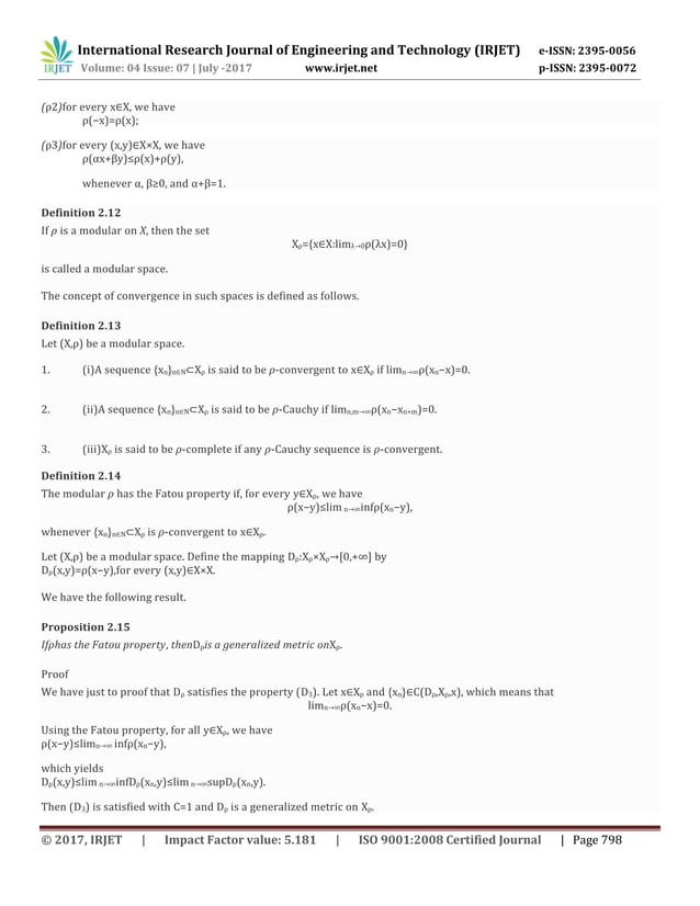 A Generalized Metric Space And Related Fixed Point Theorems Pdf
