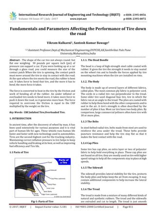 Fundamentals and Parameters Affecting the Performance of Tire down the ...