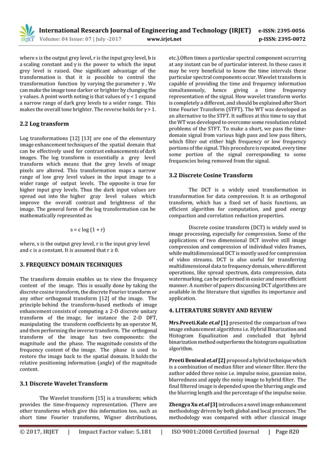 Hybrid Technique for Image Enhancement | PDF