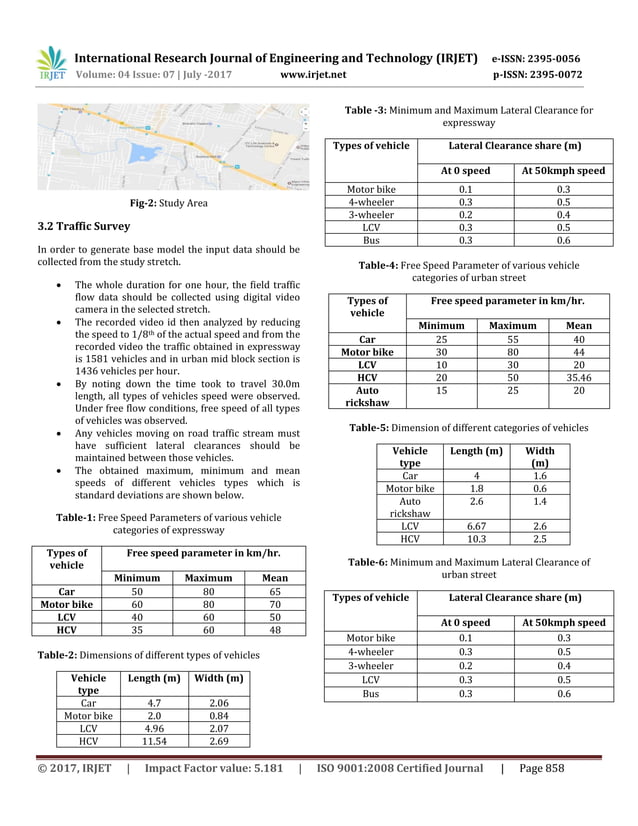 Modeling to Traffic Flow on Indian Expressway and Urban Mid-Block Section using Simulation ...