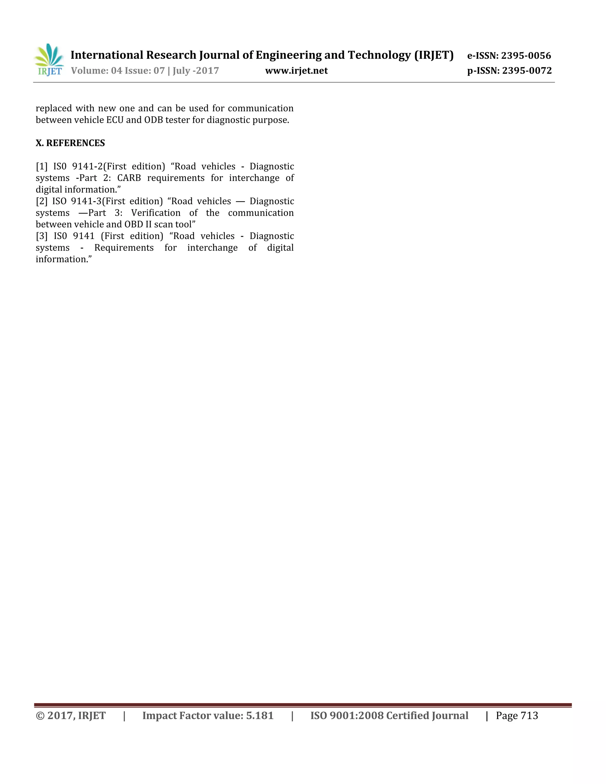 Implementation and Validation of K Line (ISO 9141) Protocol for ...