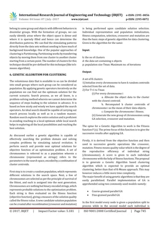 Mining Big Data using Genetic Algorithm | PDF