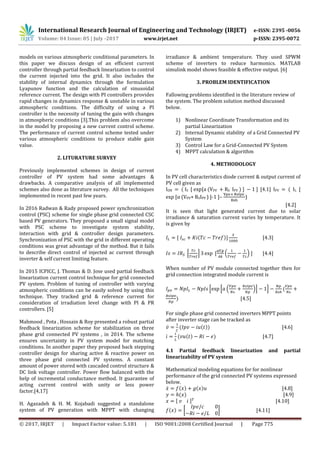 A New Simulation Modeling for Nonlinear Current Control in Single Phase Grid Connected PV System ...
