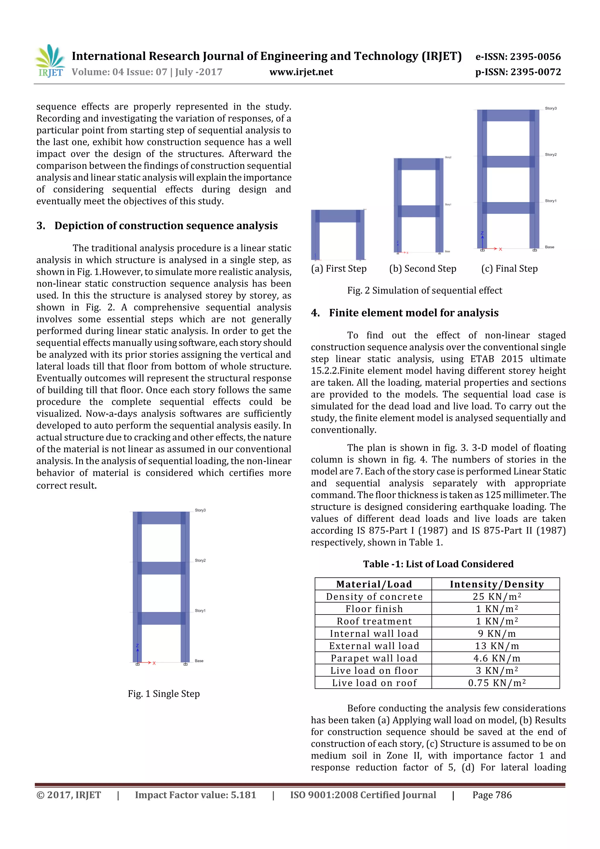 Construction Sequence Analysis of Multistoried RCC Building | PDF