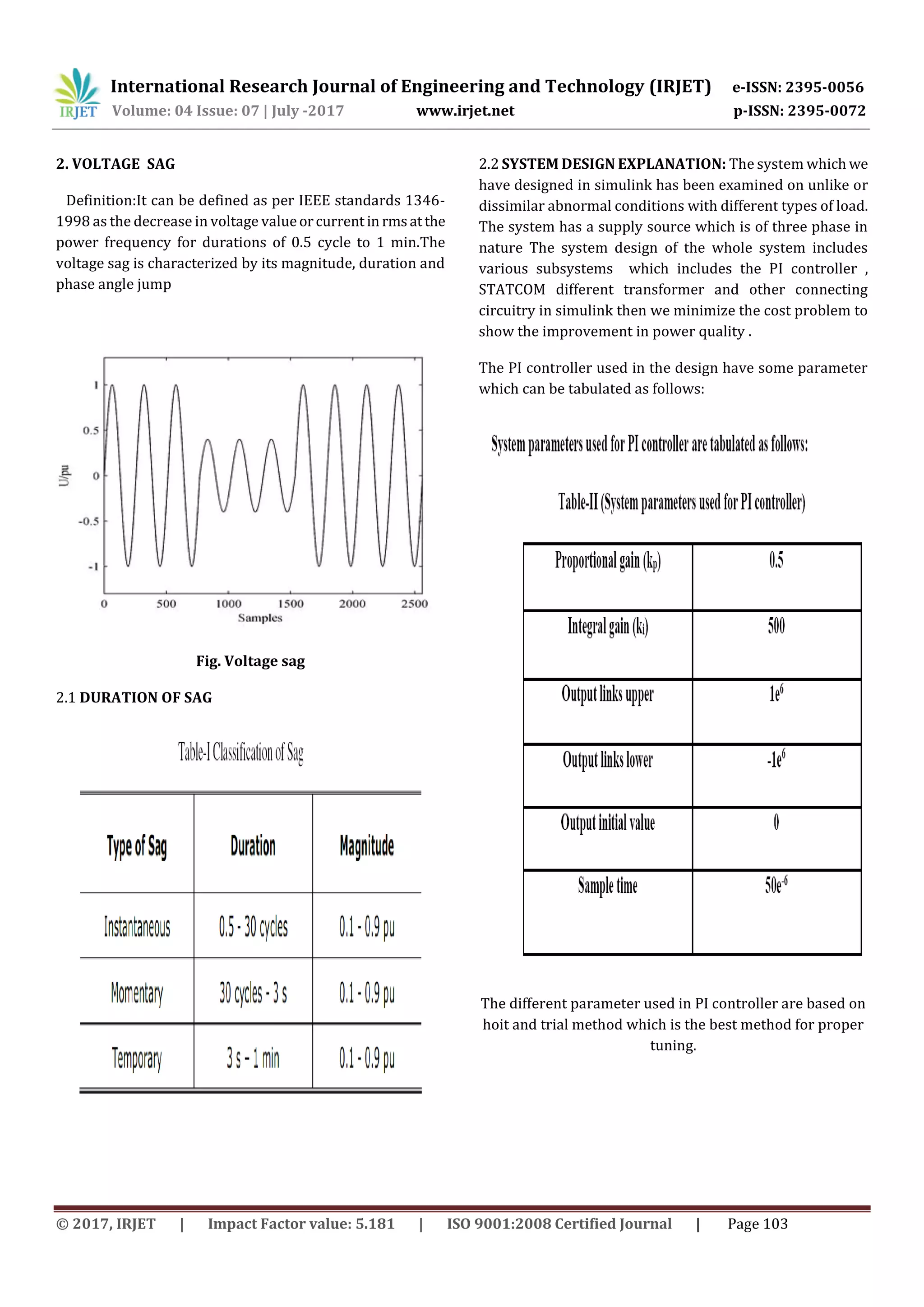 Improvement In Quality Of Power By Pi Controller Hybrid Pso Using Statcom Pdf