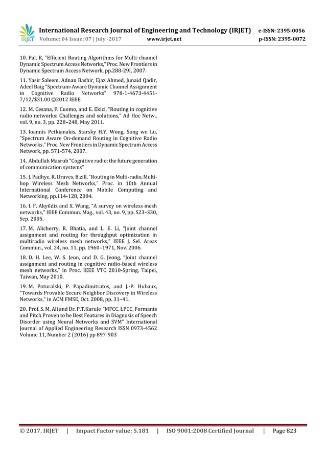 Enhancing Opportunistic Routing for Cognitive Radio Network | PDF