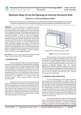 Optimum Shape of Cut-Out Opening on Concrete Structural Wall | PDF