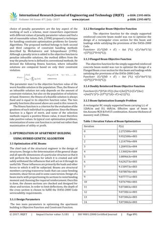Cost Optimization of Multistoried RC Framed Structure Using Hybrid Genetic Algorithm | PDF