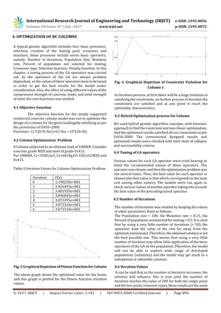 Cost Optimization of Multistoried RC Framed Structure Using Hybrid Genetic Algorithm | PDF