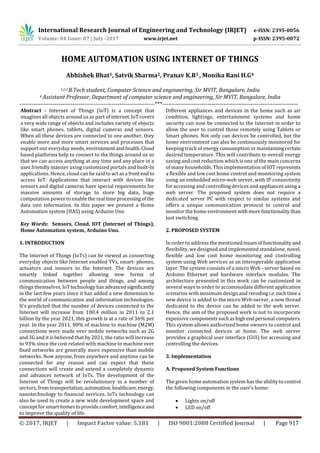 Home Automation using Internet of Things | PDF