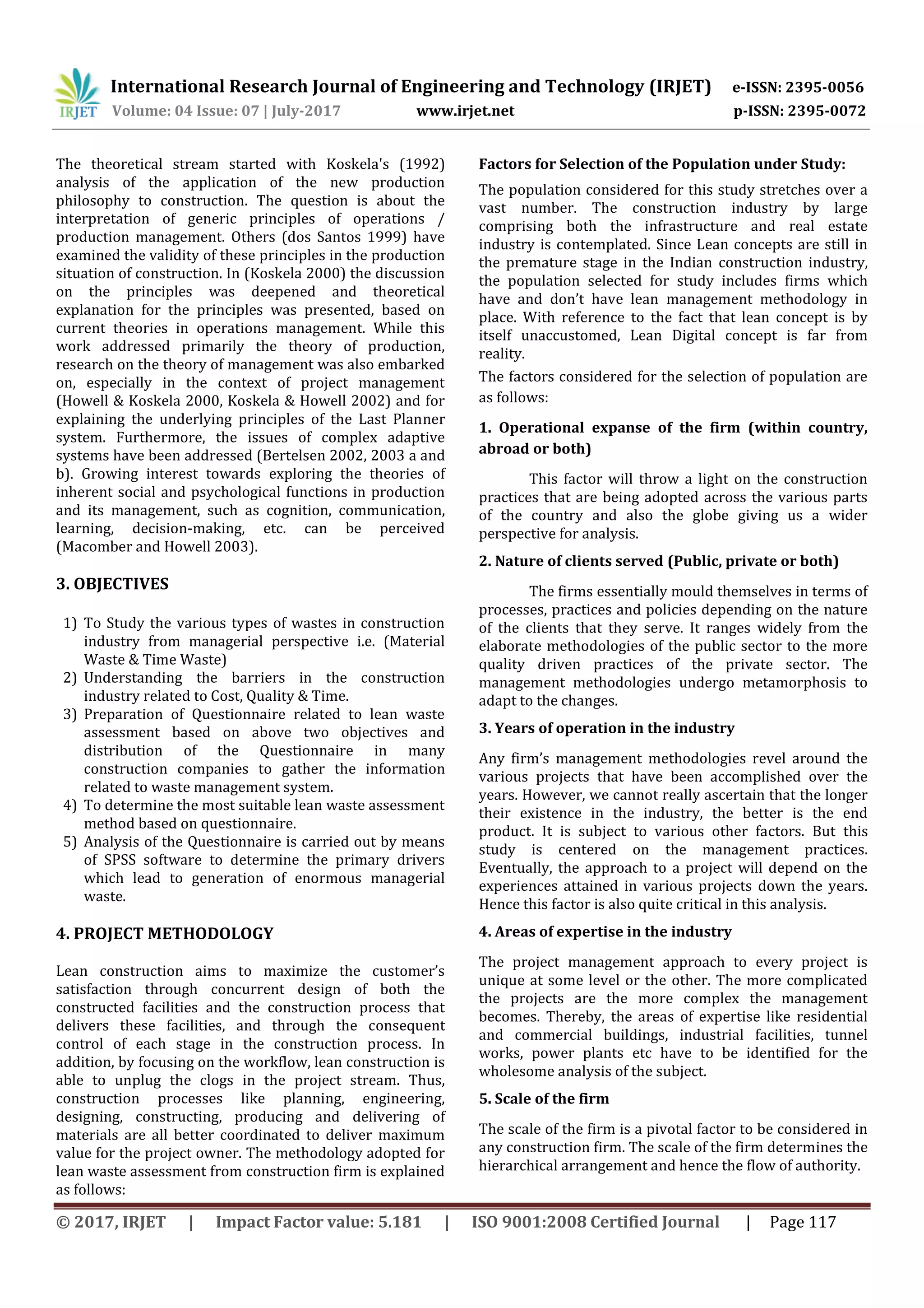 Lean Waste Assessment and Blue Print for Elimination of Waste Through ...