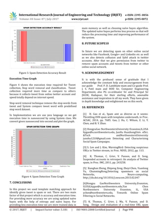 Classification Methods for Spam Detection in Online Social Network | PDF