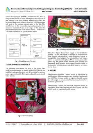 Tracking And Security System for Women’s using GPS & GSM | PDF