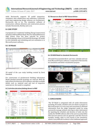 Application of BIM and Construction Process Simulation using 5D BIM for ...