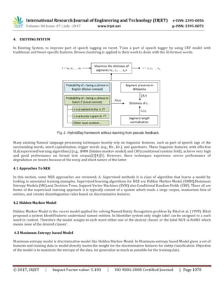 Named Entity Recognition using Tweet Segmentation | PDF