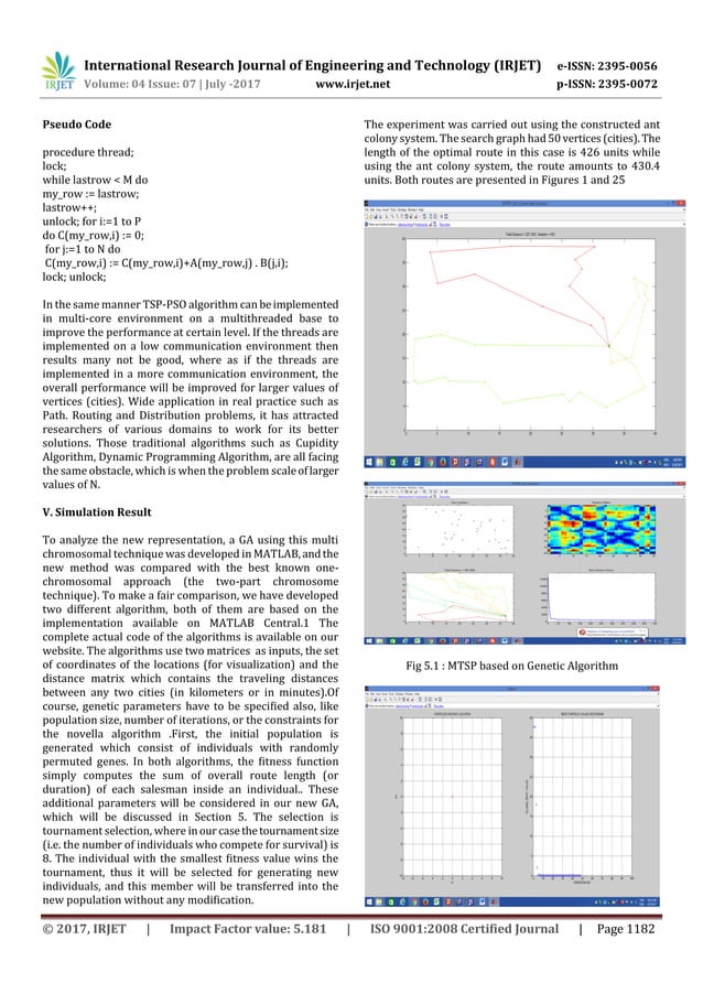 Particle Swarm Optimization to Solve Multiple Traveling Salesman Problem | PDF
