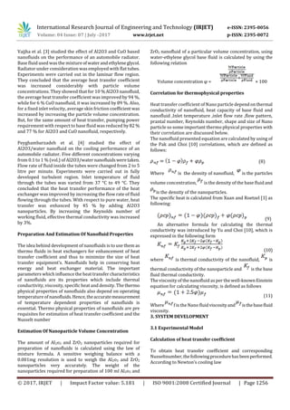 Improving the Cooling Performance of Automobile Radiator with Ethylene ...