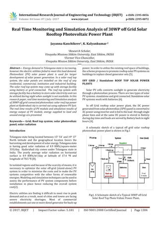 Real Time Monitoring and Simulation Analysis of 30WP off Grid Solar ...