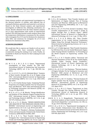 Effect of Fin Thickness and Geometry on Engine Cylinder Fins | PDF