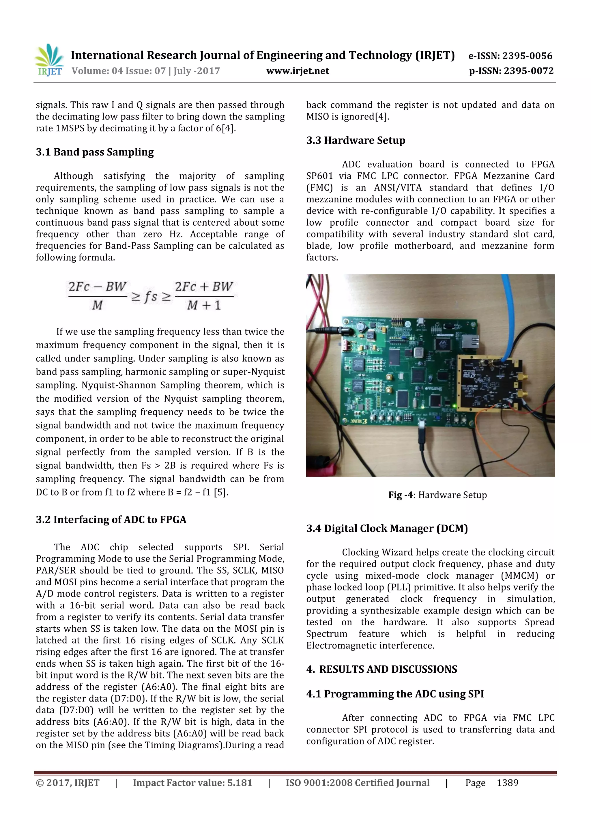 Software Design of Digital Receiver using FPGA | PDF
