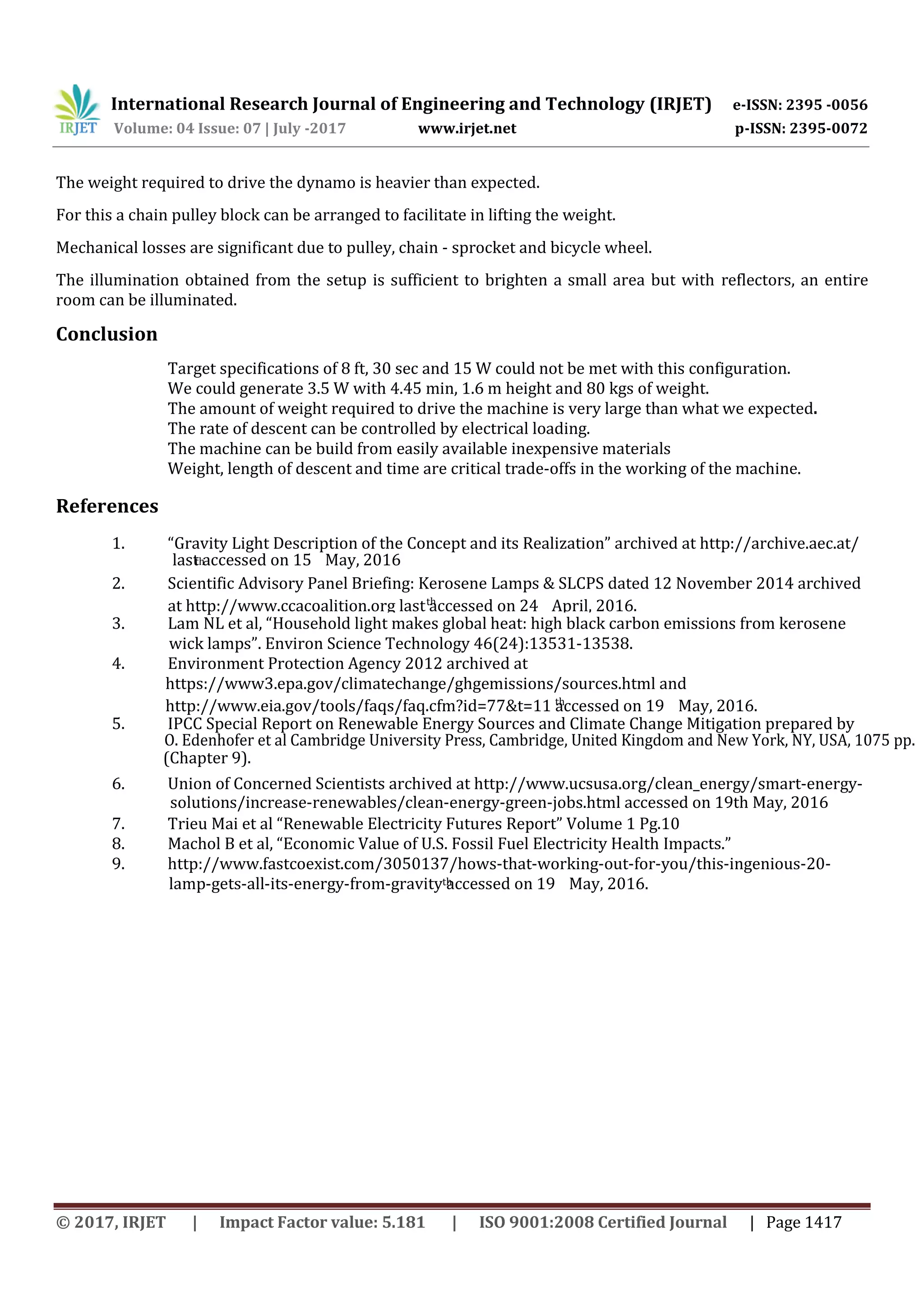 Design and Development of Gravity Lamp | PDF