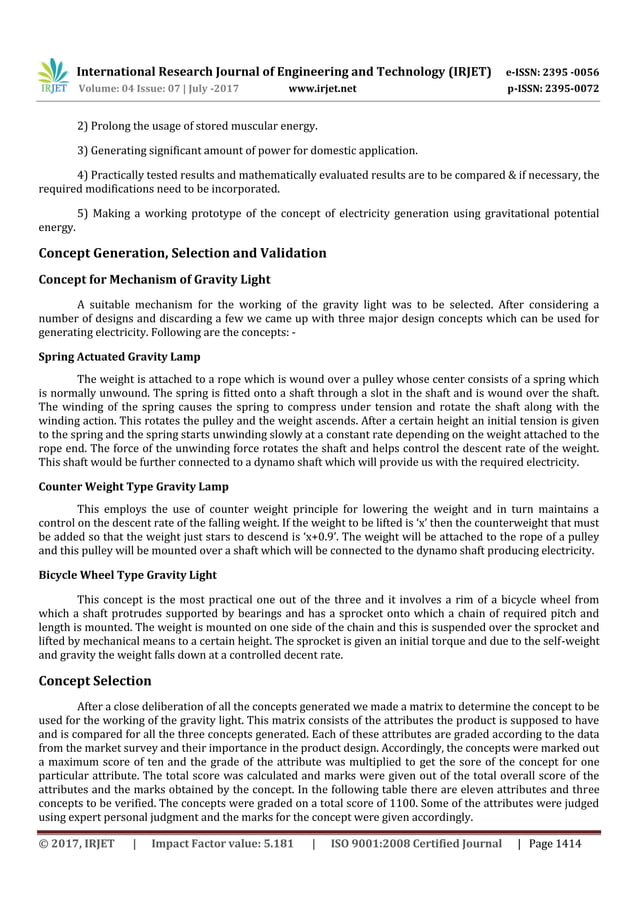 Design and Development of Gravity Lamp | PDF