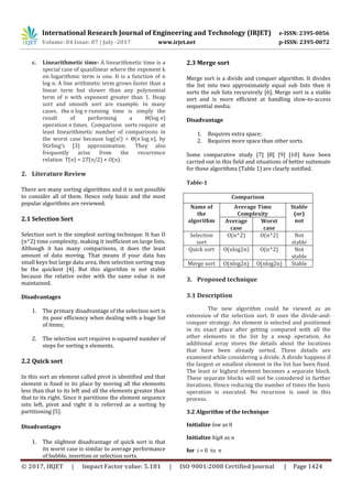 Study on Sorting Algorithm and Position Determining Sort | PDF