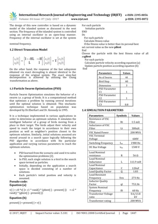 Model Order Reduction of an ISLANDED MICROGRID using Single Perturbation, Direct Truncation and ...