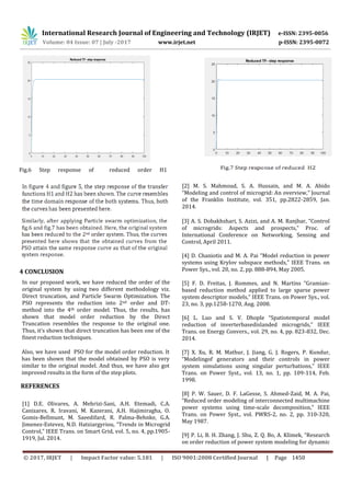 Model Order Reduction of an ISLANDED MICROGRID using Single Perturbation, Direct Truncation and ...