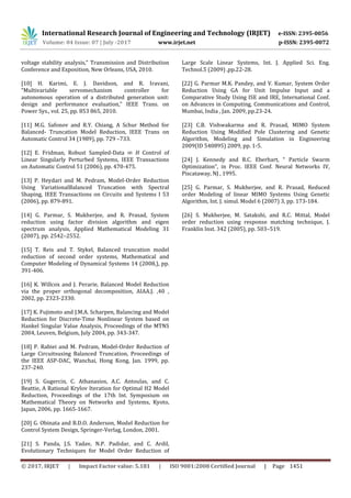Model Order Reduction of an ISLANDED MICROGRID using Single Perturbation, Direct Truncation and ...