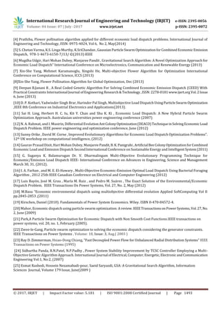 Hybrid Gravitational Search Flower Pollination Algorithm for Combined Economic Emission Load ...