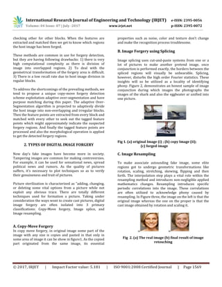 Analysis of Digital Image Forgery Detection using Adaptive Over-Segmentation Based on Feature ...