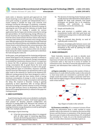 Energy Efficient Grid based Routing Algorithm using Closeness Centrality and BFO for WSN | PDF