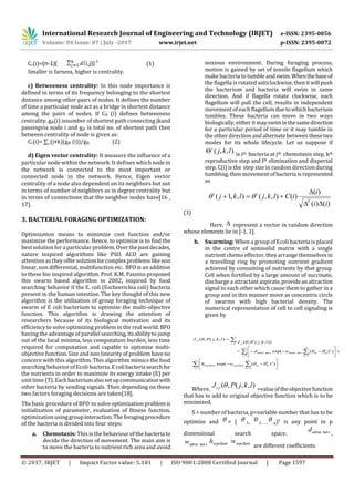 Energy Efficient Grid based Routing Algorithm using Closeness Centrality and BFO for WSN | PDF