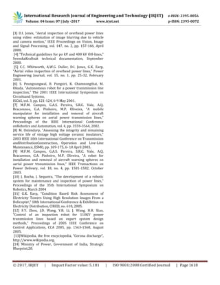 Power Line Fault Detection and Rectification using Robot | PDF
