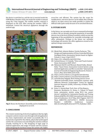 Office Automation System using Internet of Things | PDF | Internet | Computing