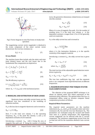 Direct Flux Vector Control of Induction Motor Drives with Maximum Efficiency Per Torque | PDF
