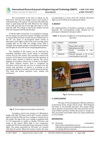 Automatic Street Light Operating System | PDF