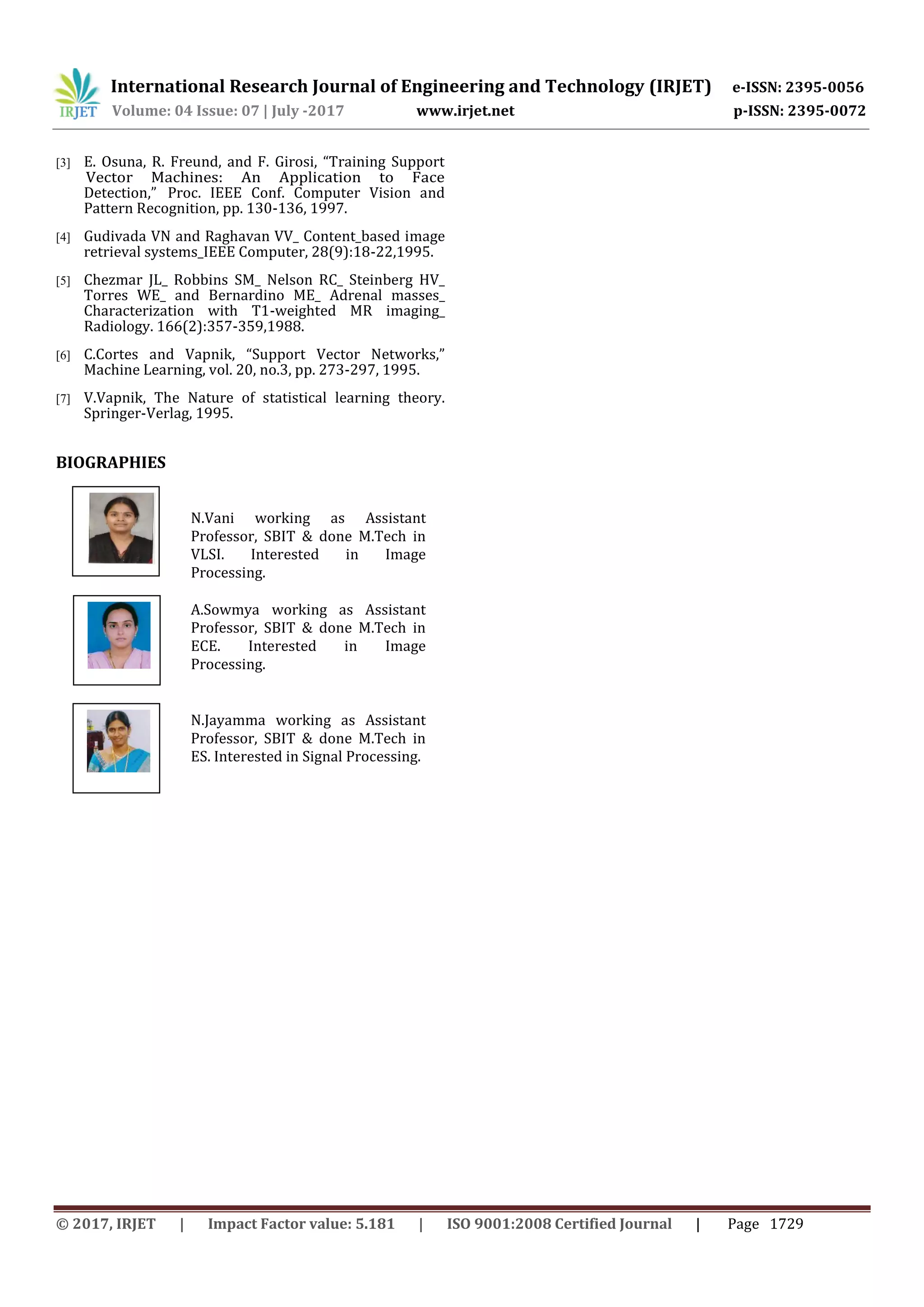 Brain Tumor Classification using Support Vector Machine | PDF