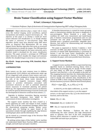 Brain Tumor Classification using Support Vector Machine | PDF