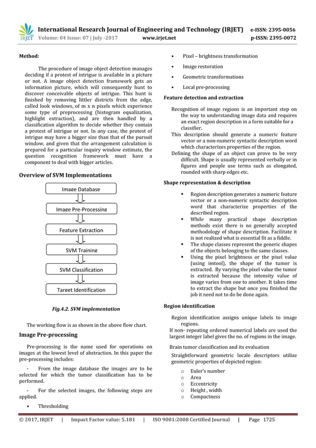 Brain Tumor Classification using Support Vector Machine | PDF