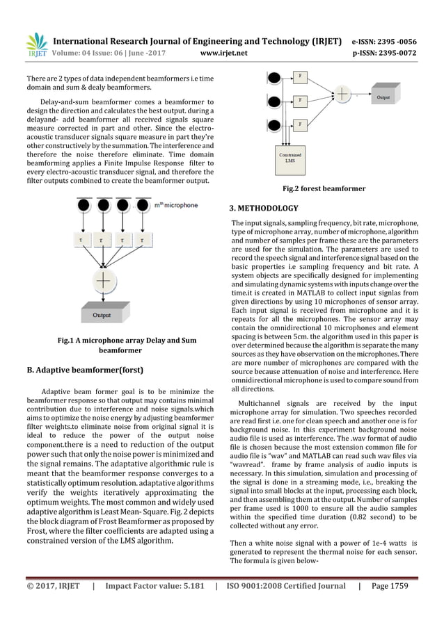 Multichannel Speech Signal Separation by Beam forming Techniques | PDF