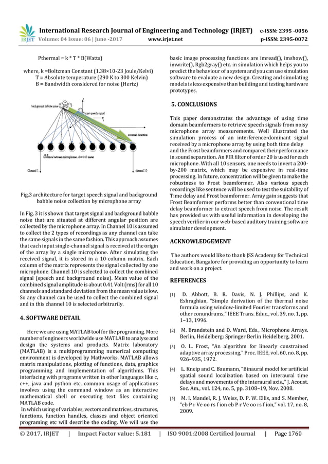 Multichannel Speech Signal Separation by Beam forming Techniques | PDF